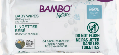 Bamboo Nature Wet Wipes 99% Water - 64 count – Massage Health Services Inc.